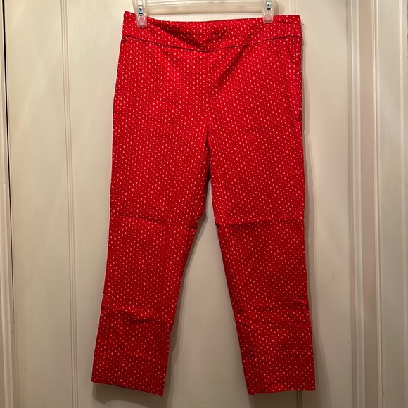 Pants & Jumpsuits | Red Patterned Dress Pants | Poshmark